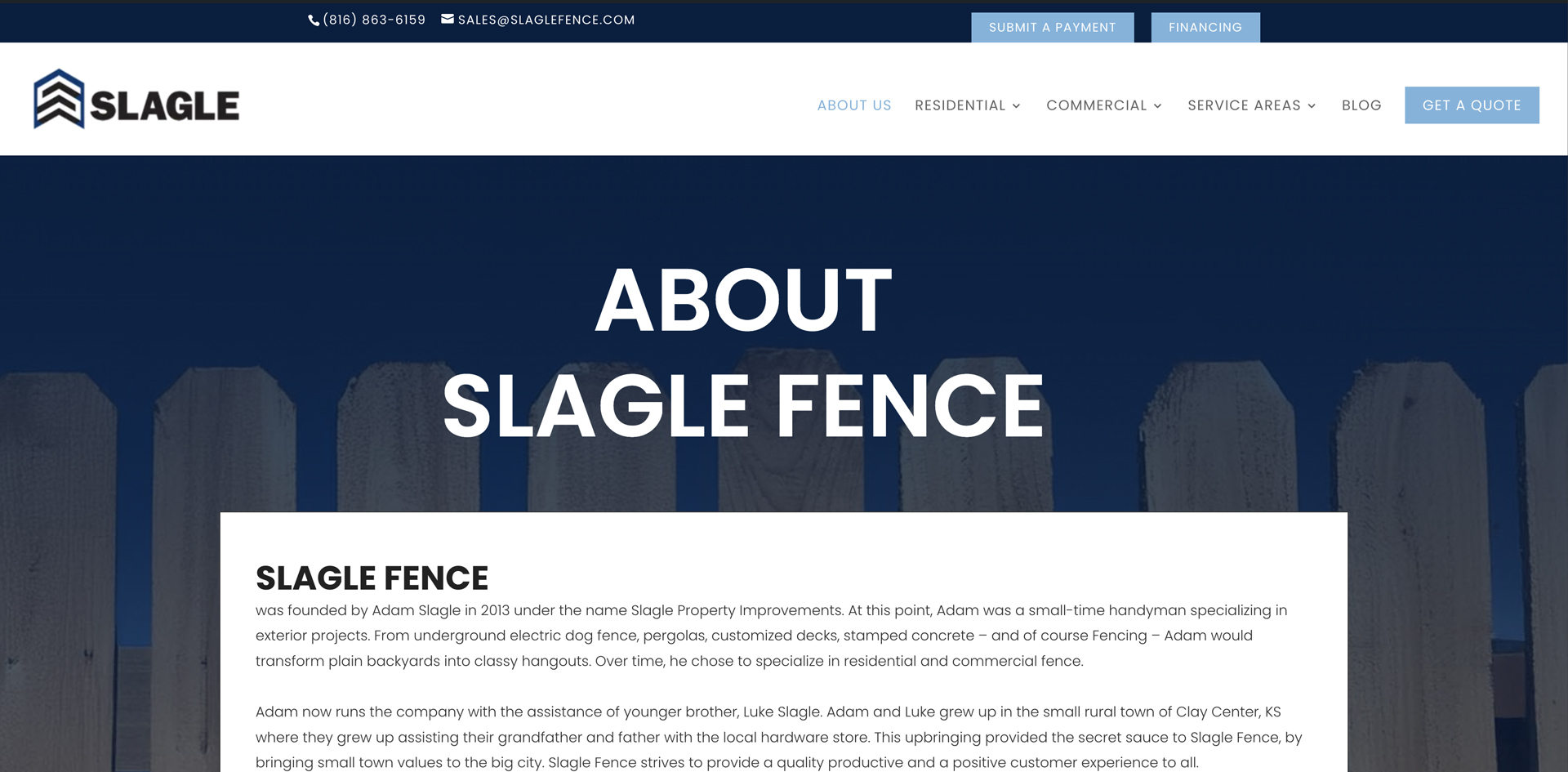 About Us | Slagle Fence