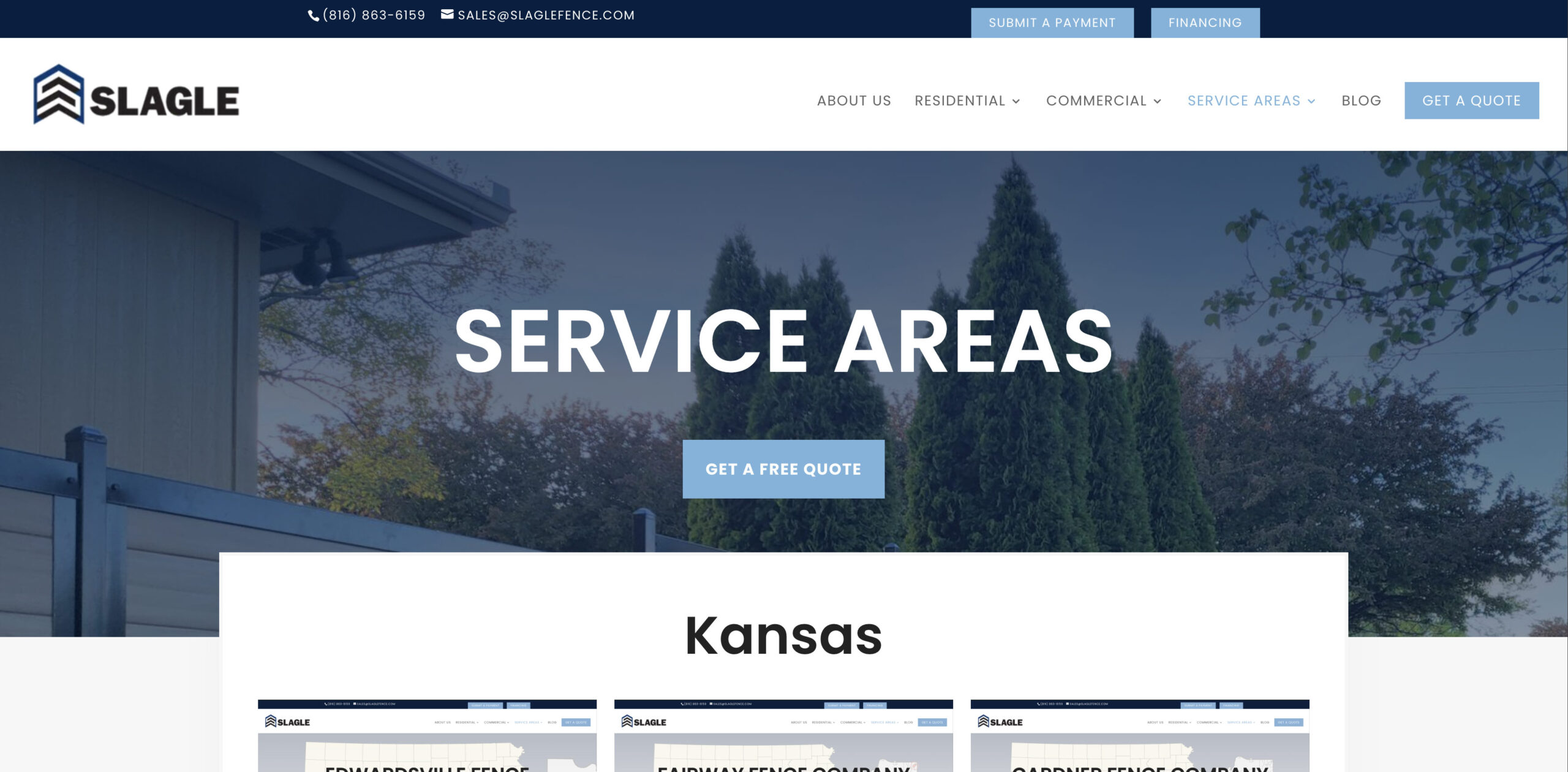 Service Areas | Slagle Fence